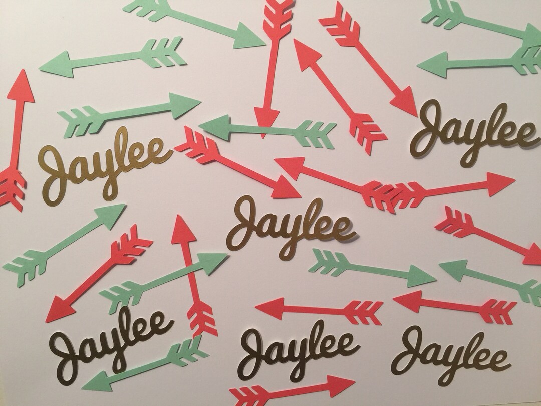 Name and Arrows Confetti Your Choice of Colors - Etsy