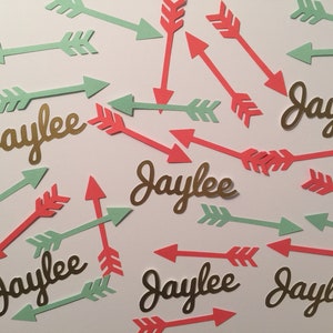 Name and Arrows Confetti Your Choice of Colors - Etsy