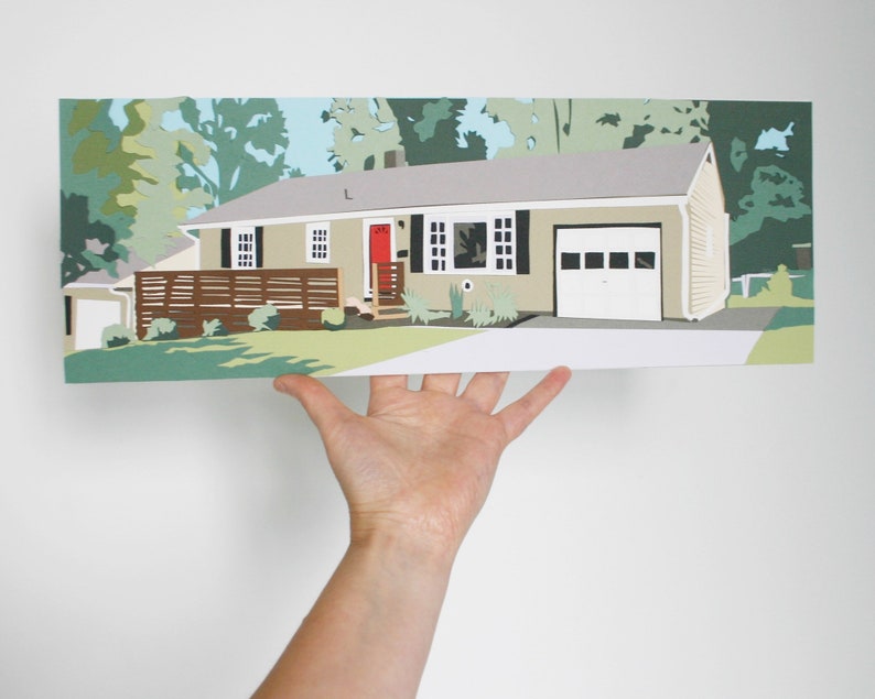 Custom House Papercut Portrait Personalised Home - Etsy
