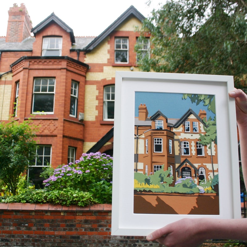 Custom House Portrait - Etsy