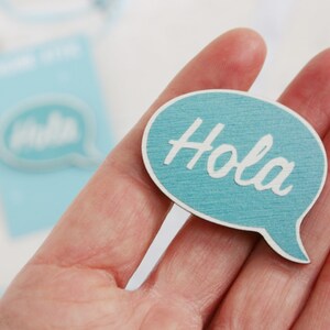 Hello Pin Badge - Spanish Word Badge - Statement Jewellery - Etsy
