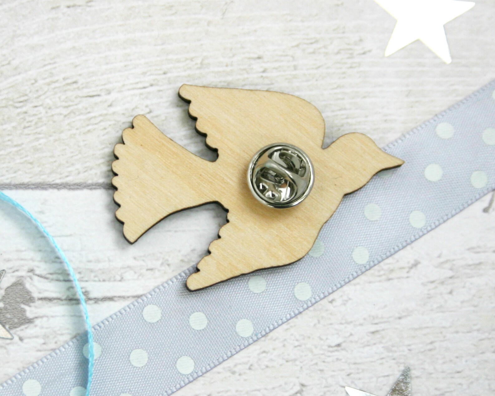 Bluebird Pin Badge Blue Bird Wooden Brooch - Etsy
