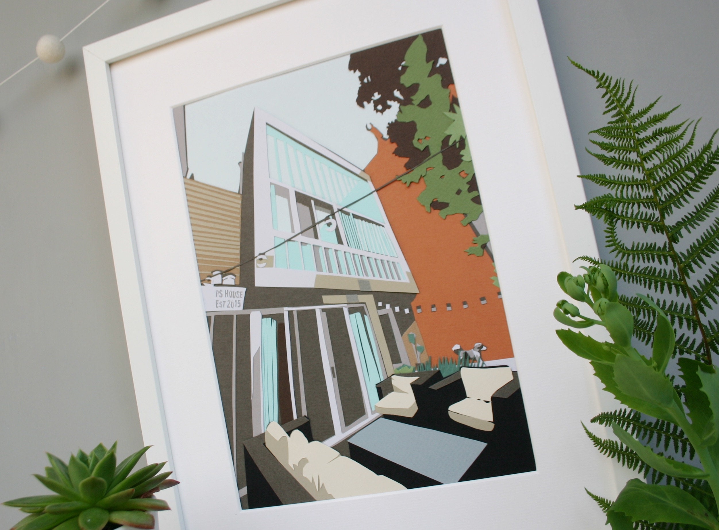 Custom House Papercut Portrait Personalised Home | Etsy