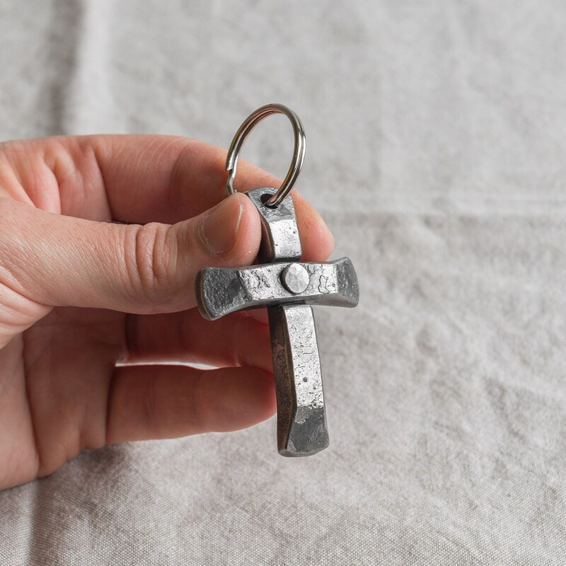 Cross Keychain - Etsy