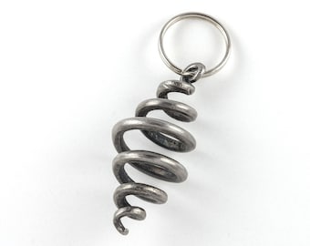 Forged wrought iron keychain hand forged gift | Etsy