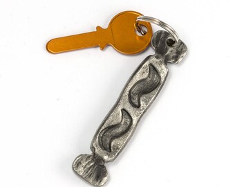 Forged wrought iron keychain hand forged gift | Etsy