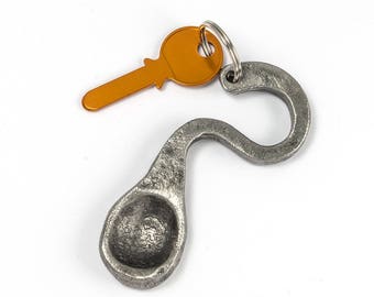 Forged wrought iron keychain hand forged gift | Etsy