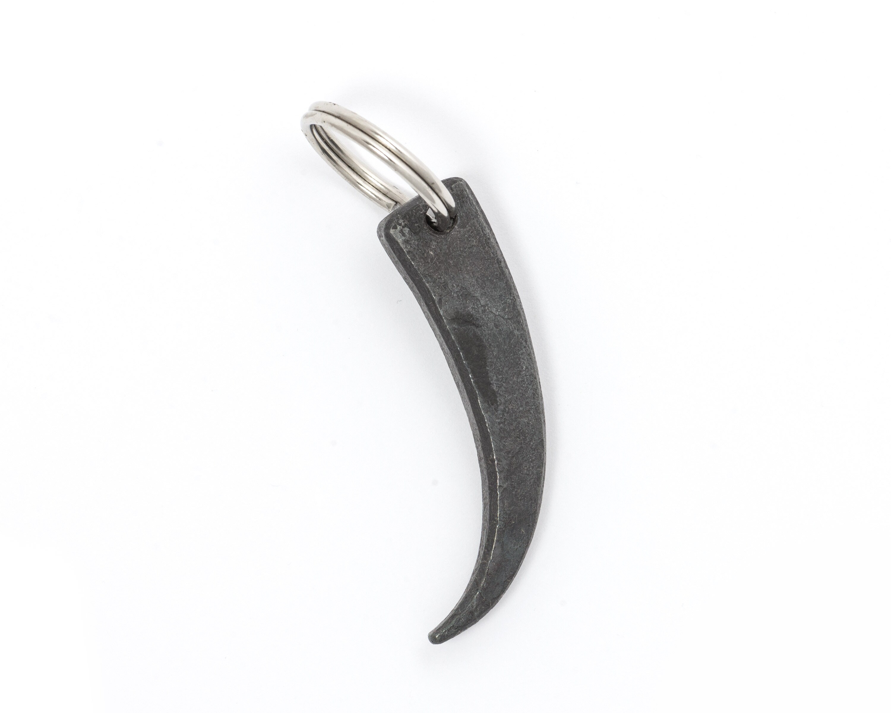 Mens keychain forged / Talon keychain for him / hand forged | Etsy