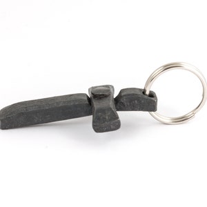 Christian Cross Keychain, Hand Forged Iron Keychain, Faith Gift - Etsy