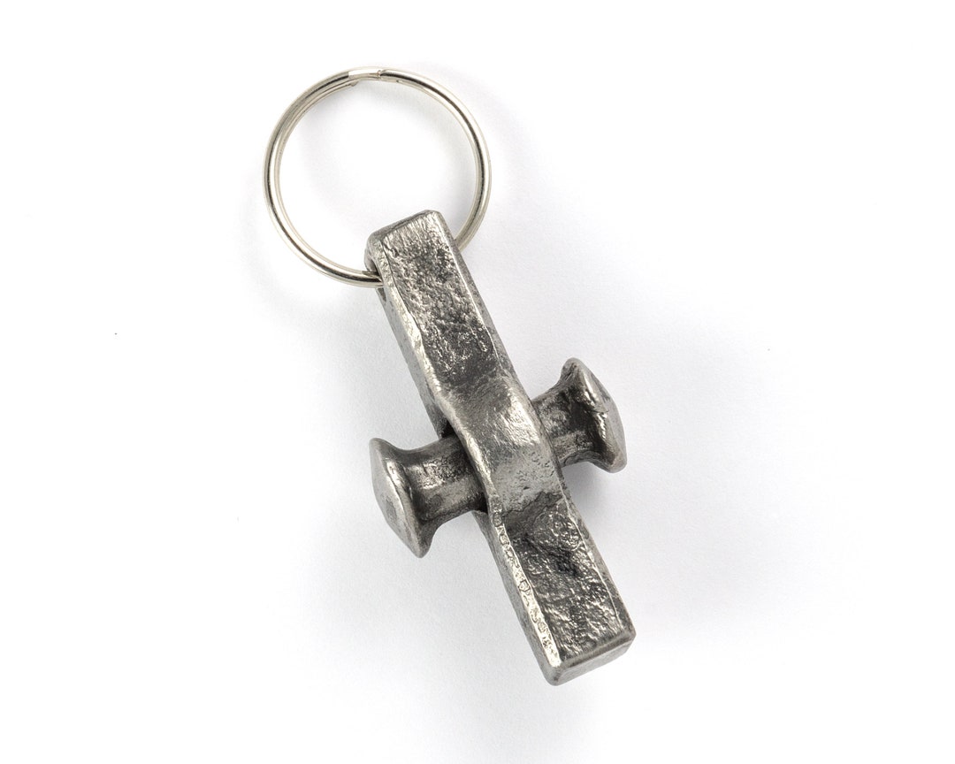 Iron Keychain Hand Forged, Blacksmith Made Keyring - Etsy