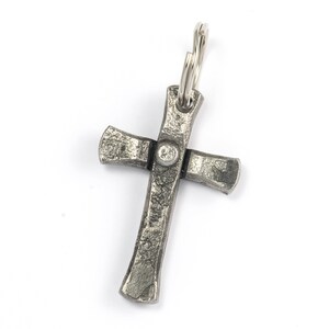 Christian Cross Keychain, Hand Forged Iron Keychain, Faith Gift - Etsy