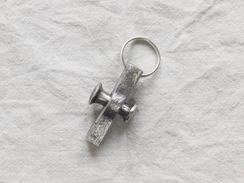 Iron Keychain Hand Forged, Blacksmith Made Keyring - Etsy