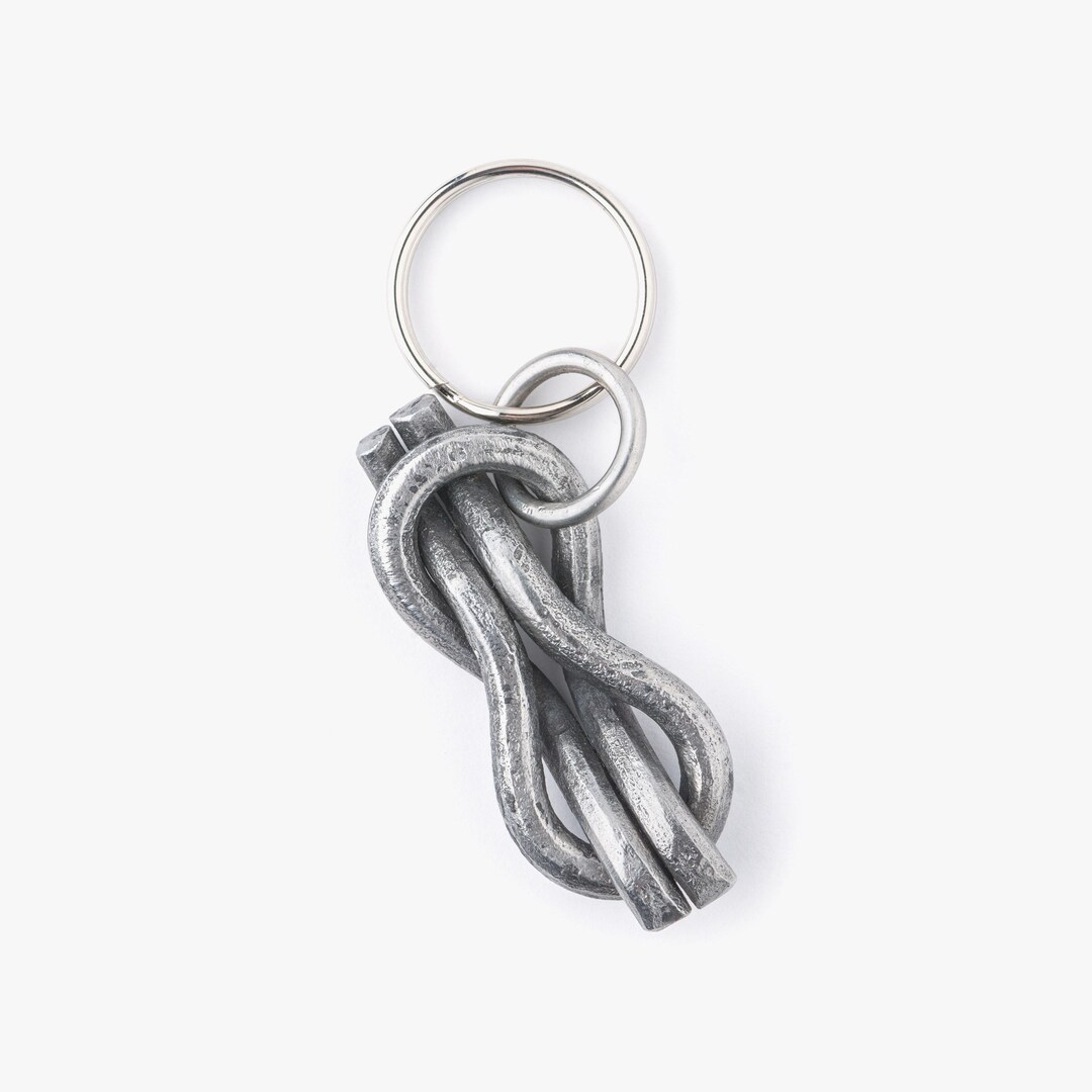 Knot Keychain Hand Forged, Wrought Iron Keyring, Blacksmith Made - Etsy