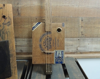 Complete DIY 3-string Fretted Cigar Box Guitar Kit With Neck Includes ...