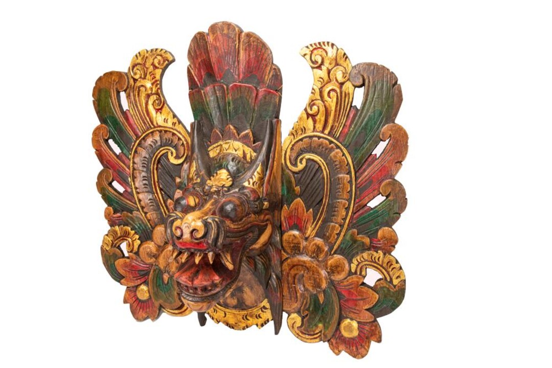 Bali Dragon/serpent Mask, Wooden Naga Mask, Handmade, Fairtrade Wall ...