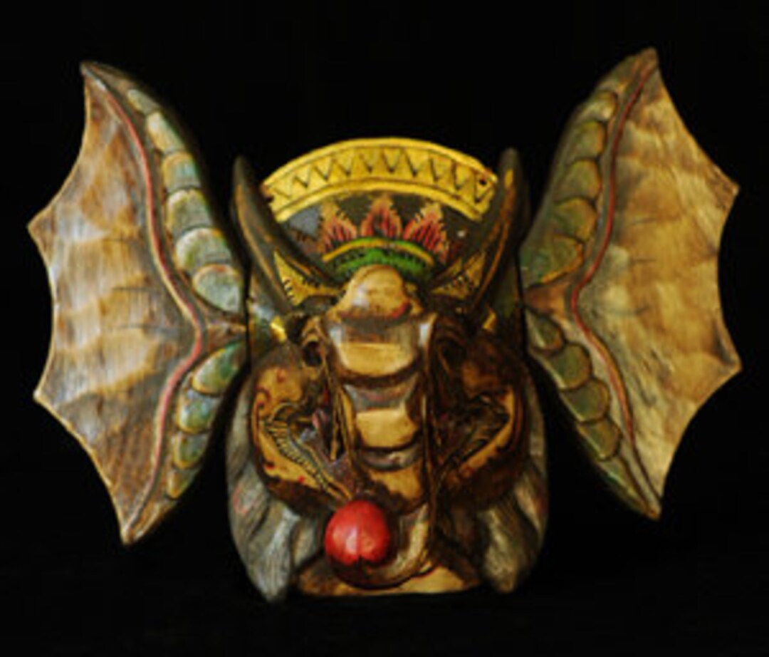 Bali Elephant Mask, Wooden Ganesh Handmade, Hindu Folk Art Sculpture - Etsy