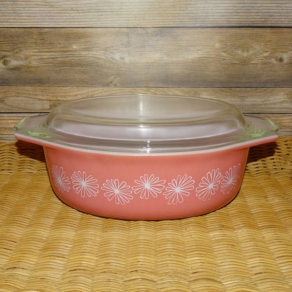 Pink Daisy Vintage Pyrex Casserole Dish - Etsy