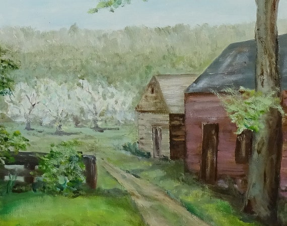 Vintage Rural Spring Landscape Oil Painting MAY SCENE VERMONT - Etsy