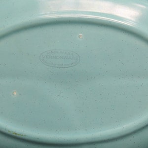 MCM Vernon Ware by Metlox Heavenly Days 3 Part Divided Relish Dish Aqua ...