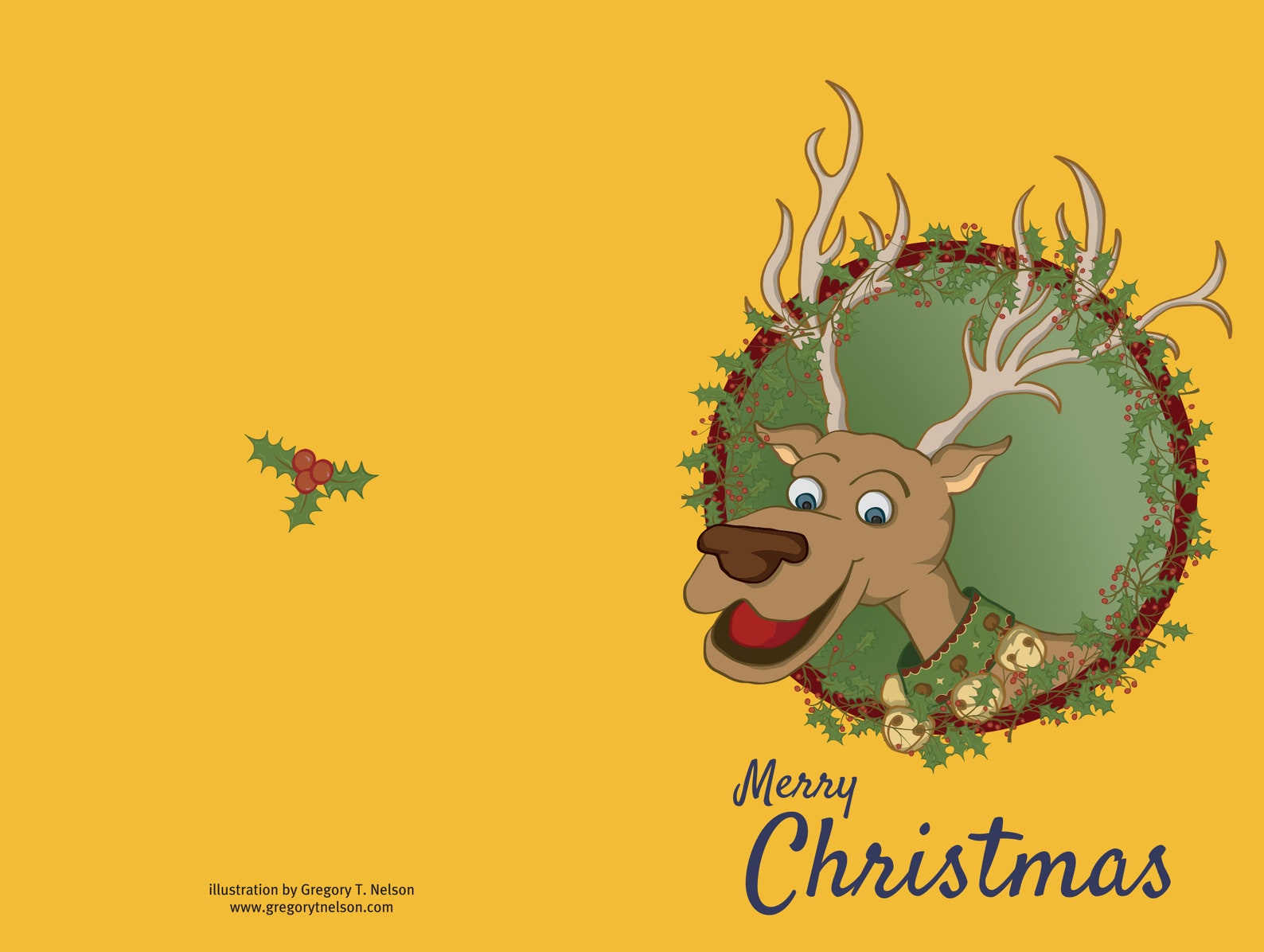 Reindeer Christmas Card: Personalized Holiday Greetings - Etsy
