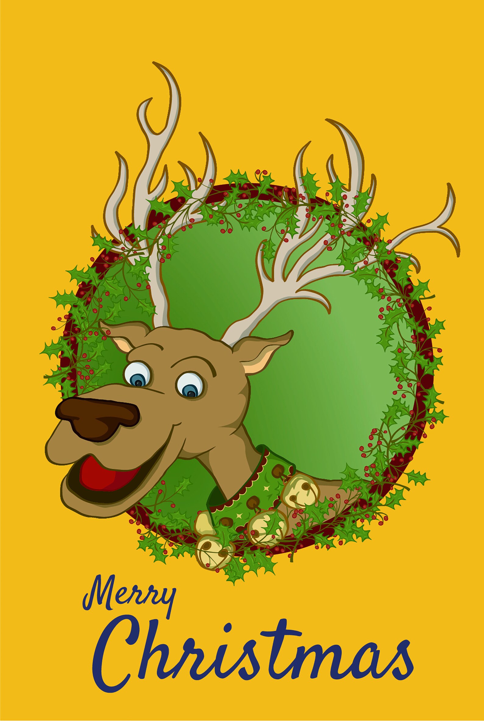 Reindeer Christmas Card: Personalized Holiday Greetings - Etsy