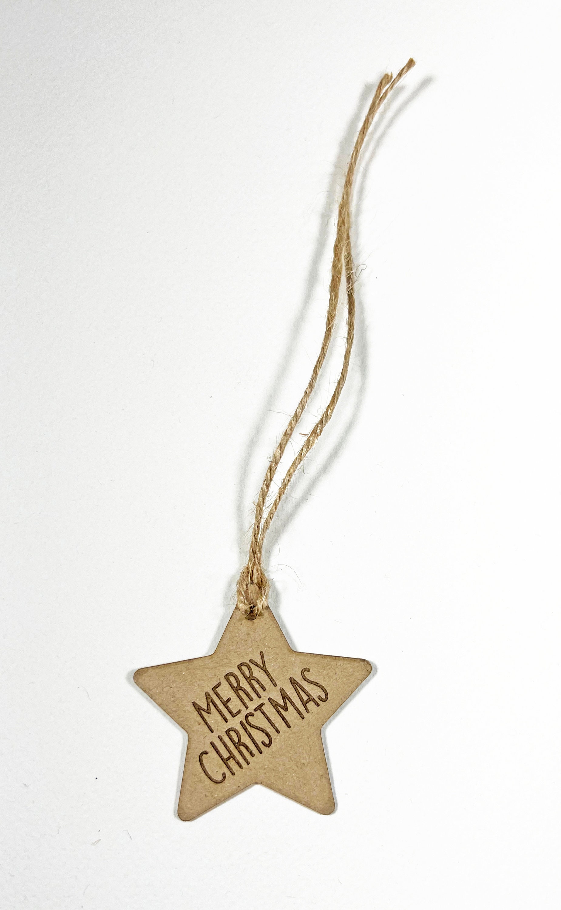 Laser Engraved Star Gift Tags for Christmas: Kraft Hang Tags - Etsy