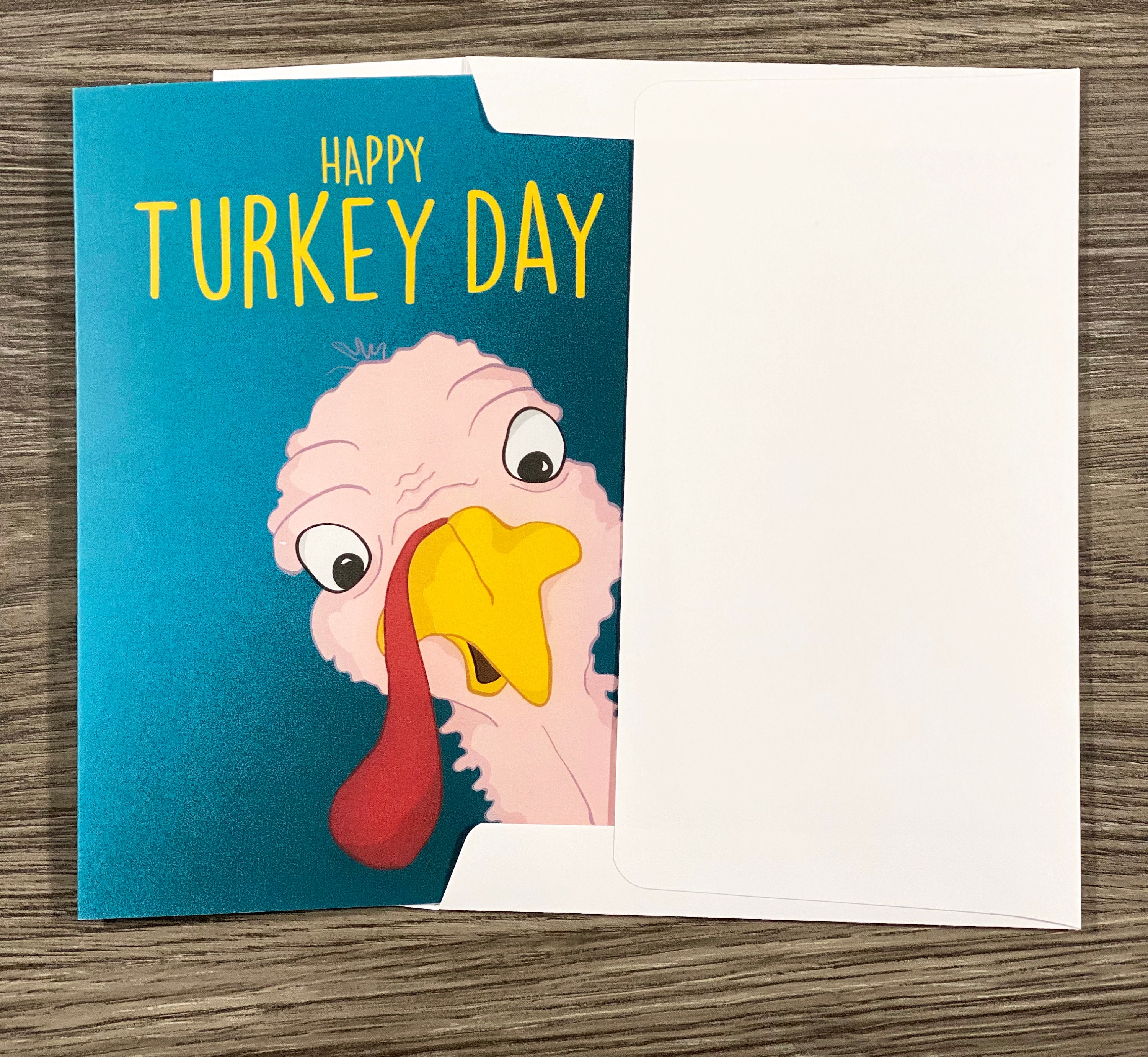 Funny Thanksgiving Cards Happy Turkey Day Greeting Card | Etsy