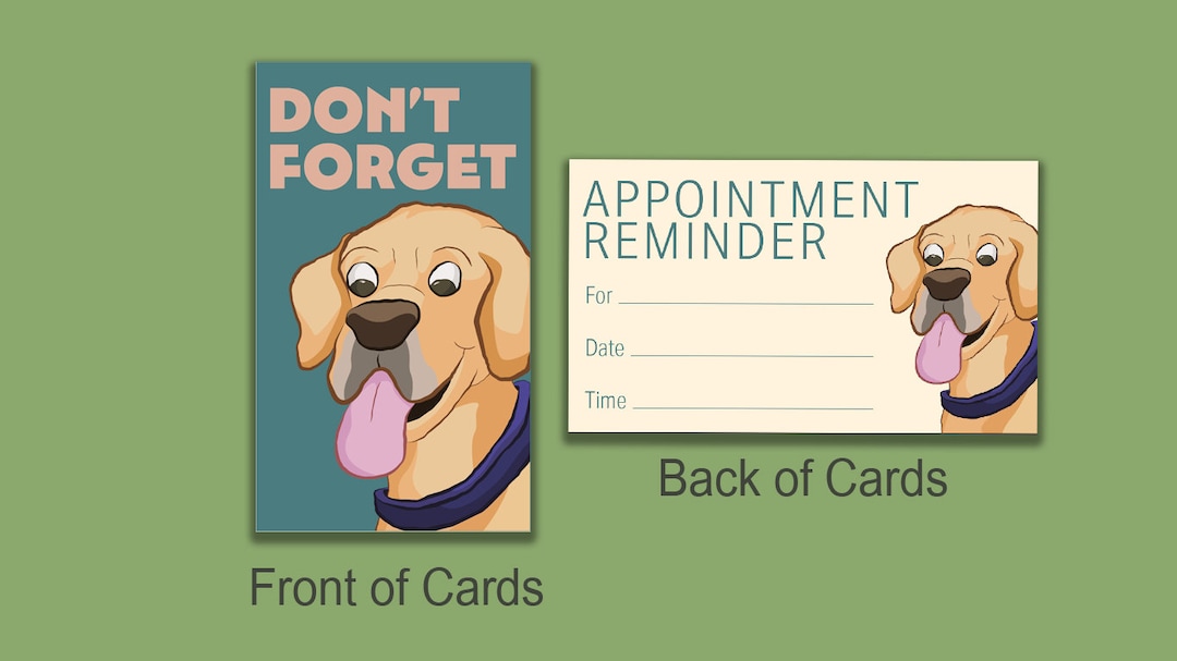 Cute Dog Grooming Appointment Cards Perfect for Business, Groomers, and ...