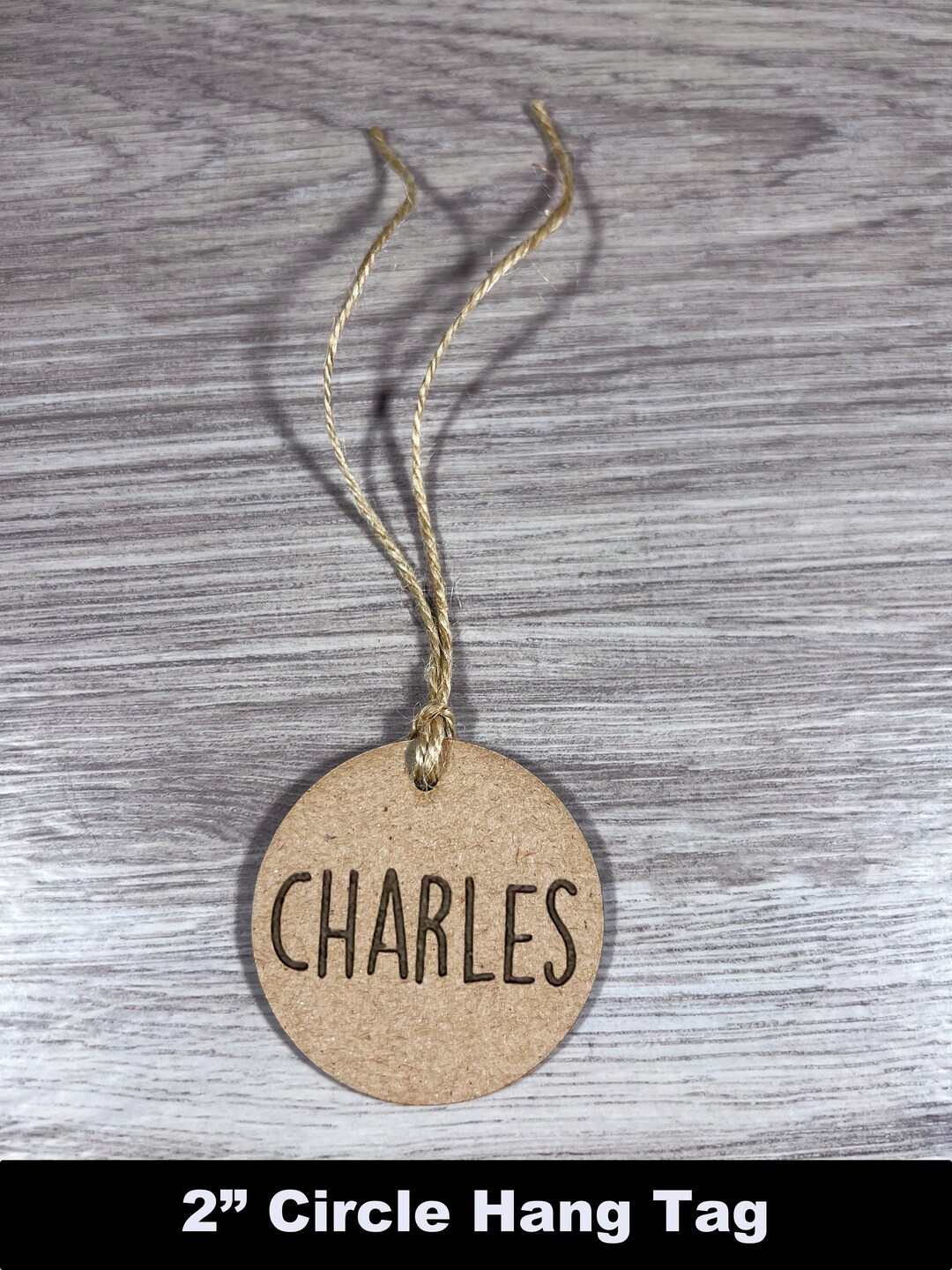 Personalized Kraft Hang Tags: Engraved Name/logo, 2" Circle - Etsy