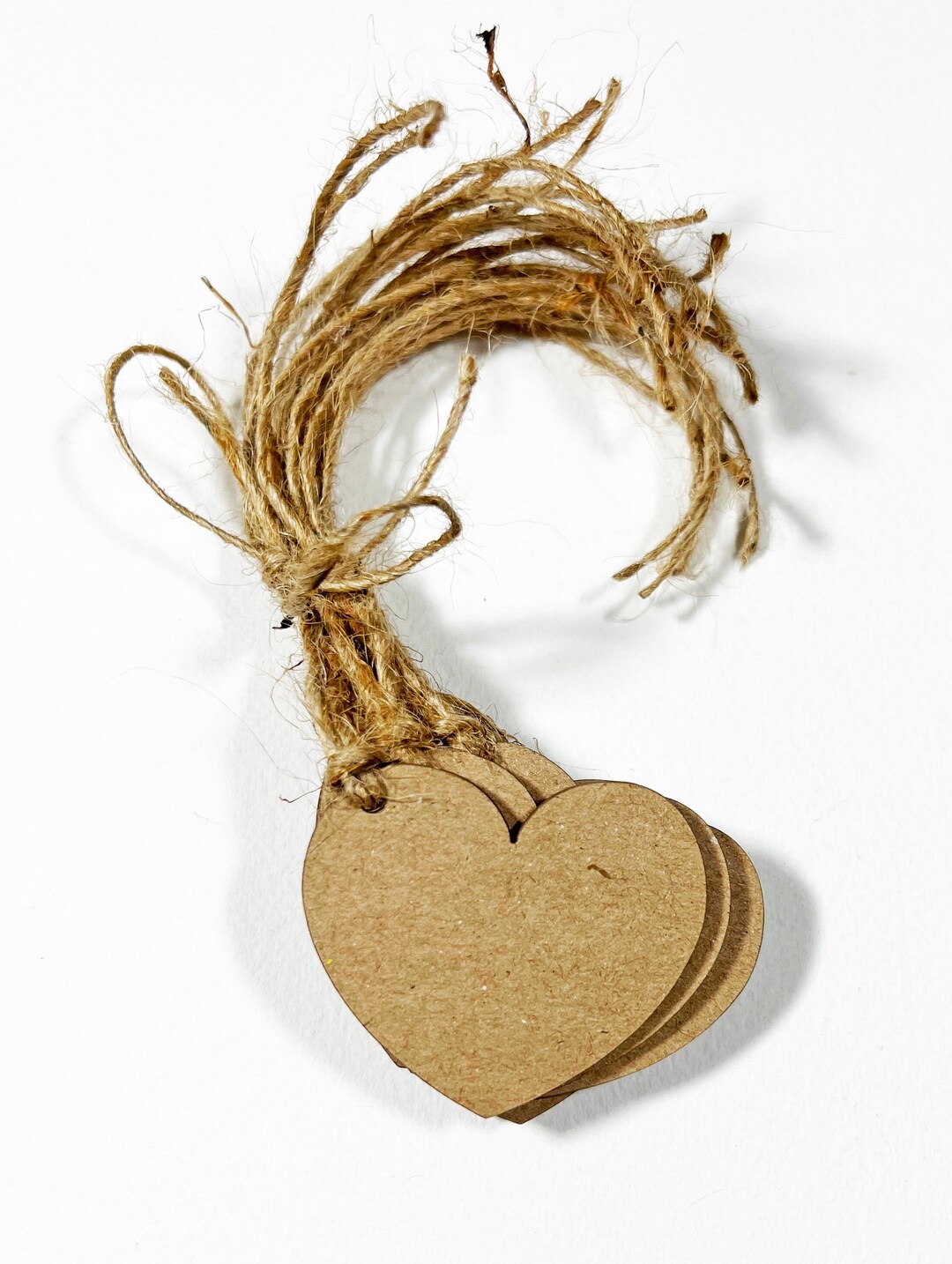 Kraft Heart Hang Tags: Valentine Gift Tags With Twine - Etsy