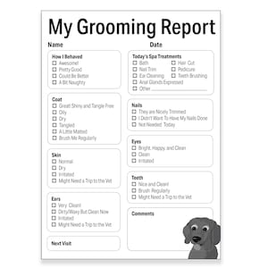 Dog Grooming Report Card: Dachshund Pet Spa Form (25 Cards) - Etsy