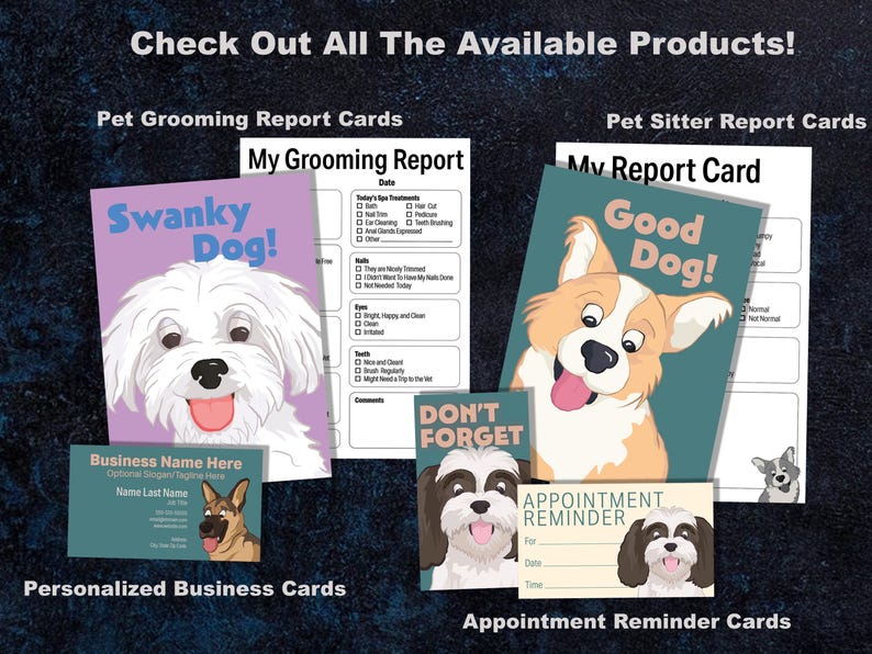 Dog Grooming Report Card: German Shepherd Pet Spa Form - Etsy Canada