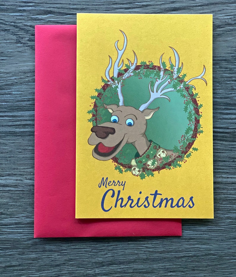 Reindeer Christmas Card: Personalized Holiday Greetings - Etsy
