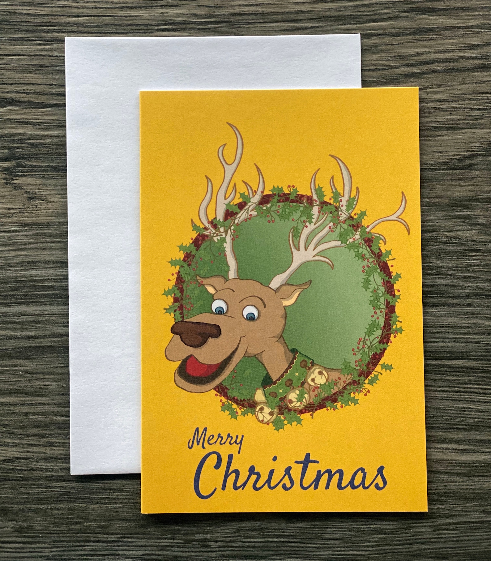 Reindeer Christmas Card: Personalized Holiday Greetings - Etsy