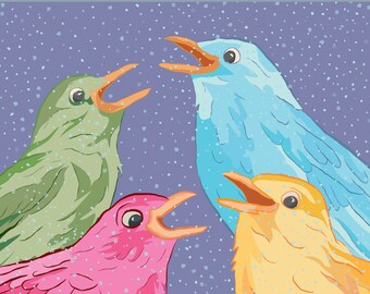 4 Calling Birds - Etsy