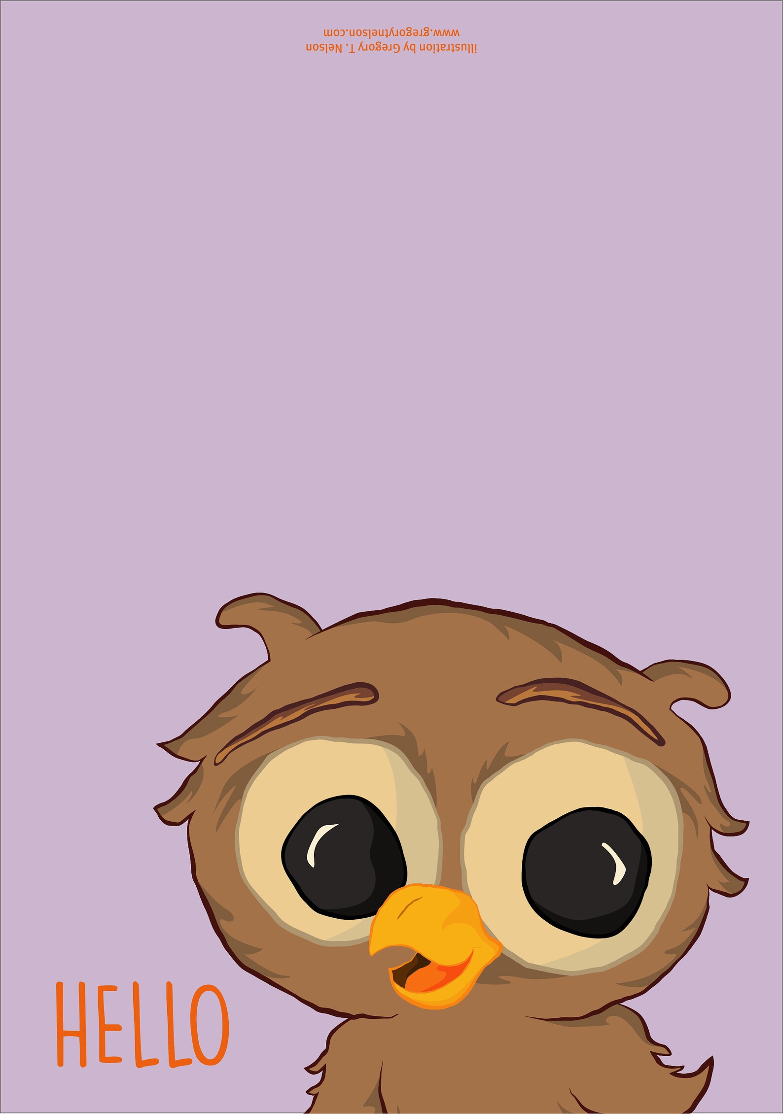 Cute Owl Greeting Card, Thinking of You and Announcement Cards, 5 X 7 ...