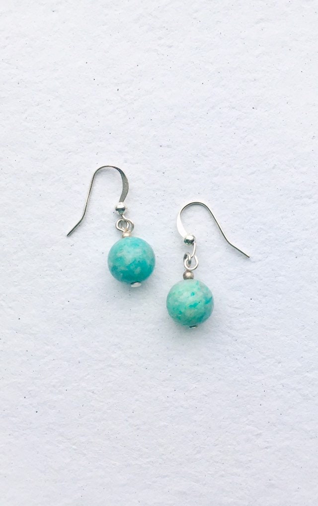 Arizona Earrings, Drop Earrings, Turquoise Jewelry, Amazonite Earrings ...