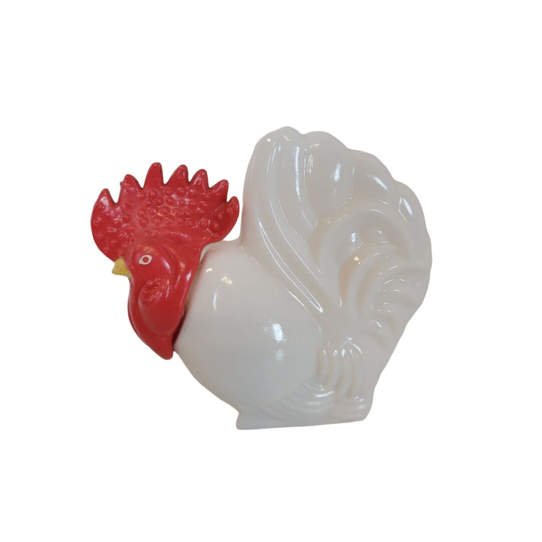 Vintage Avon Rooster Chicken Milk Glass Bottle EMPTY - Etsy