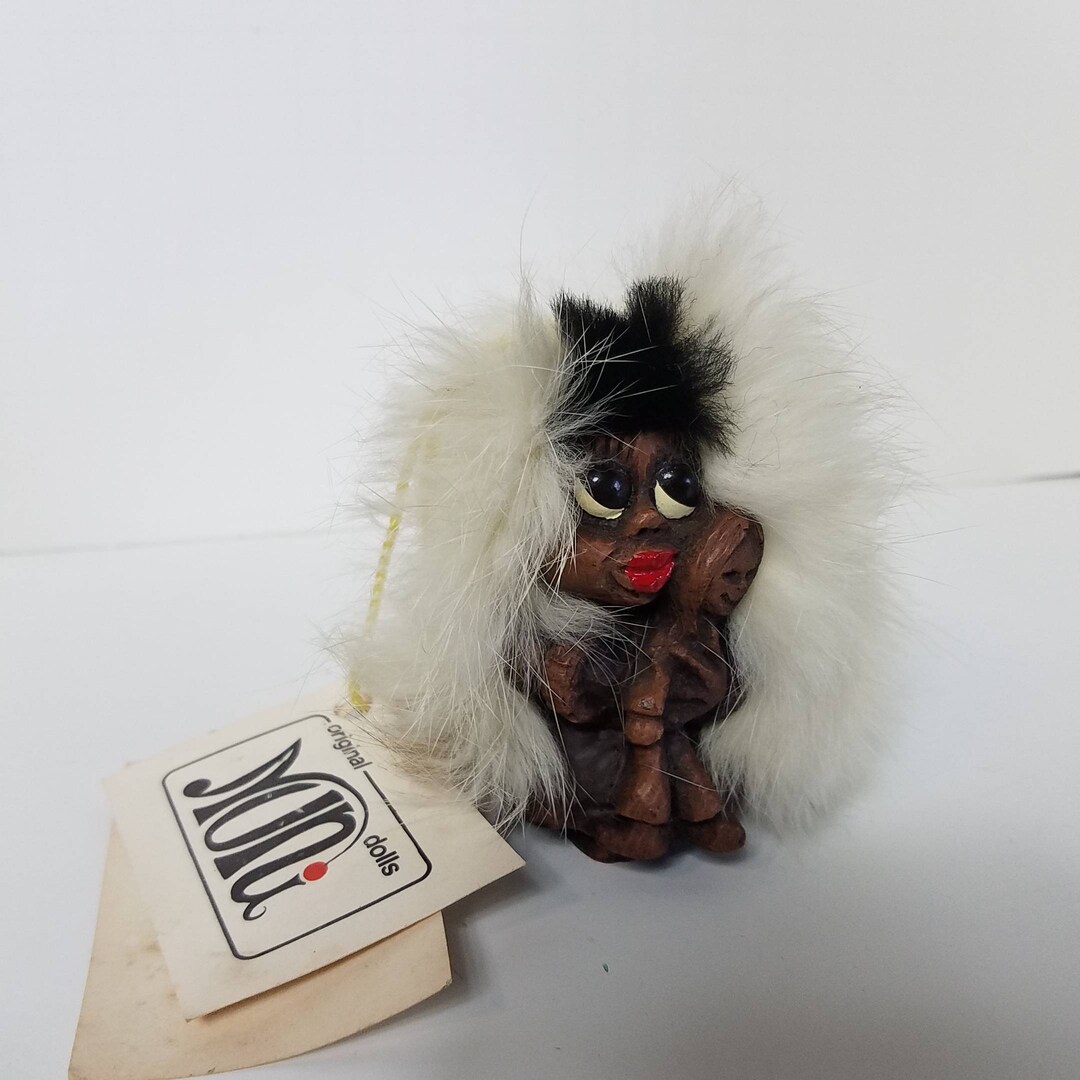 Vintage Nuni-doll Hand Made in Alaska Fur Trimmed Miniature Hanging ...