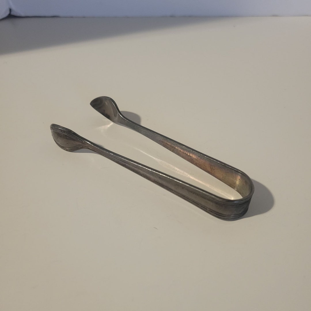 Vintage International Silver Miniature Serving Silver-plate Sugar Tongs ...