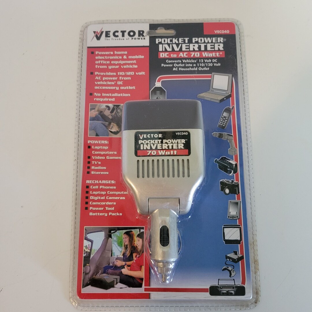 Vintage Vector Pocket Power Inverter VEC040 Dated 2004 NOS Deadstock - Etsy