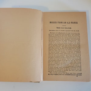 Mosses From an Old Manse Nathaniel Hawthorne Antiquarian HB Book - Etsy