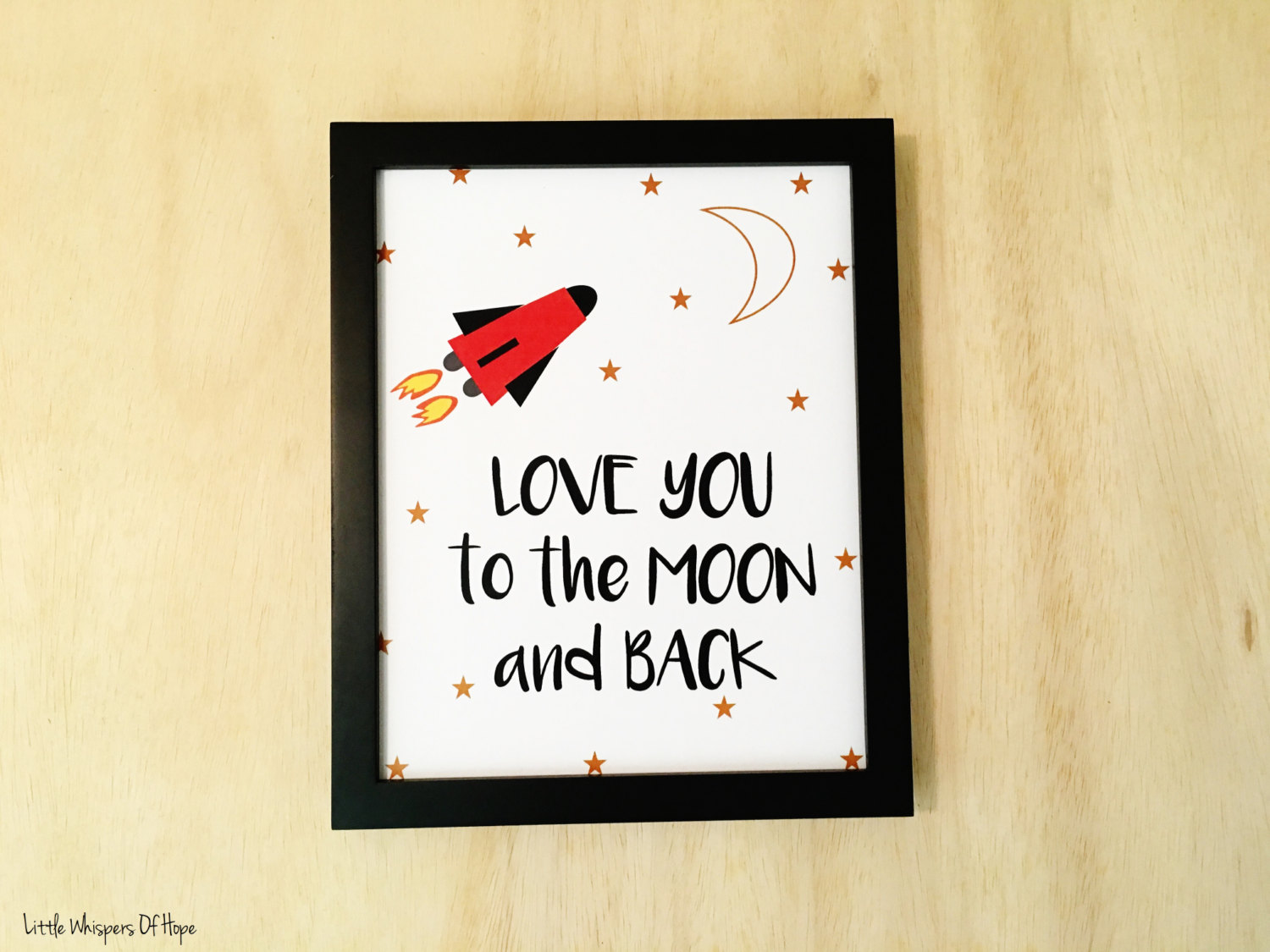 Nursery Art Printable Wall Decor. Love You to the Moon and Back. Space ...