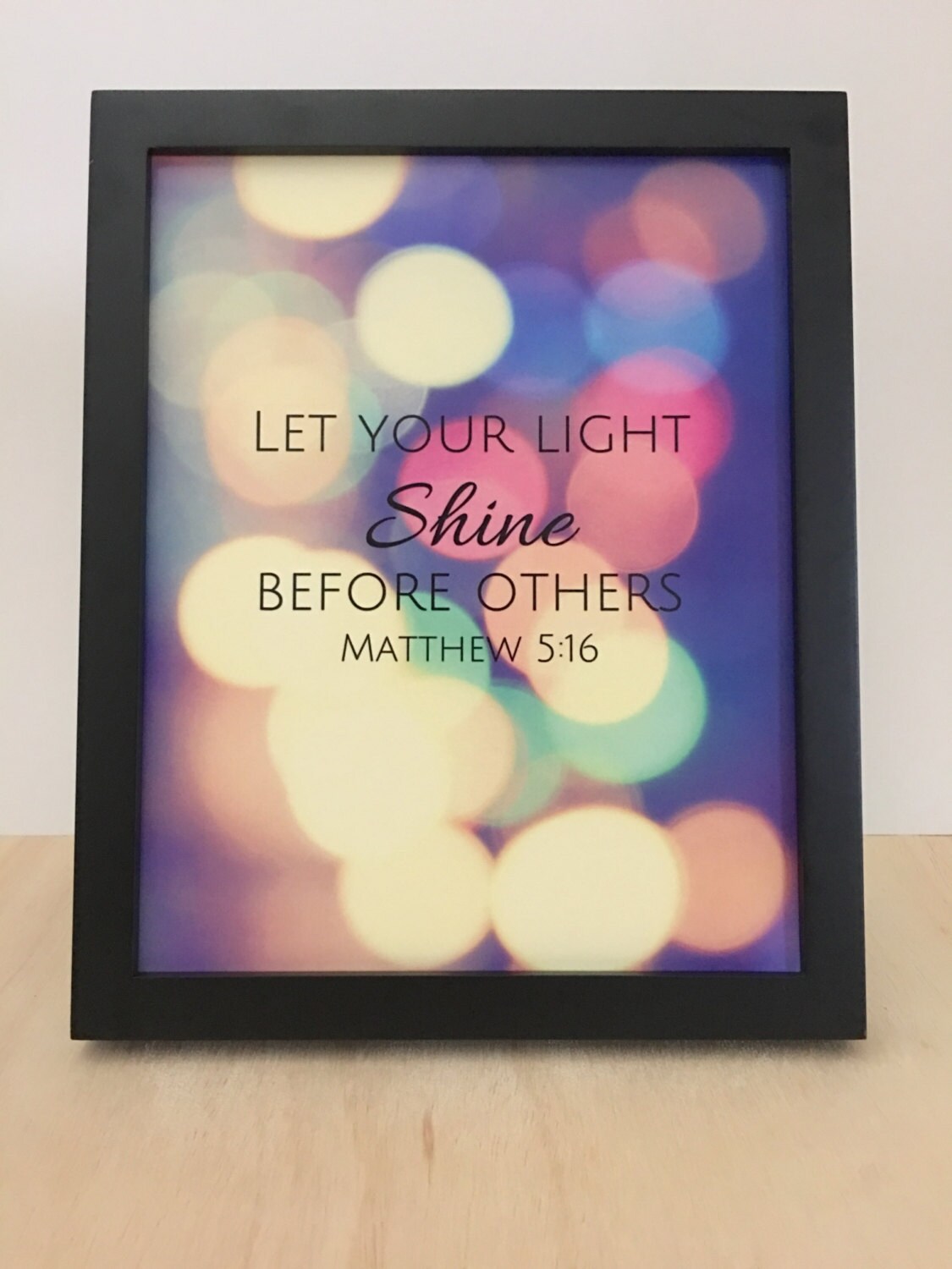 Matthew 5:16 Printable Christian Wall Art, Let Your Light Shine Before ...