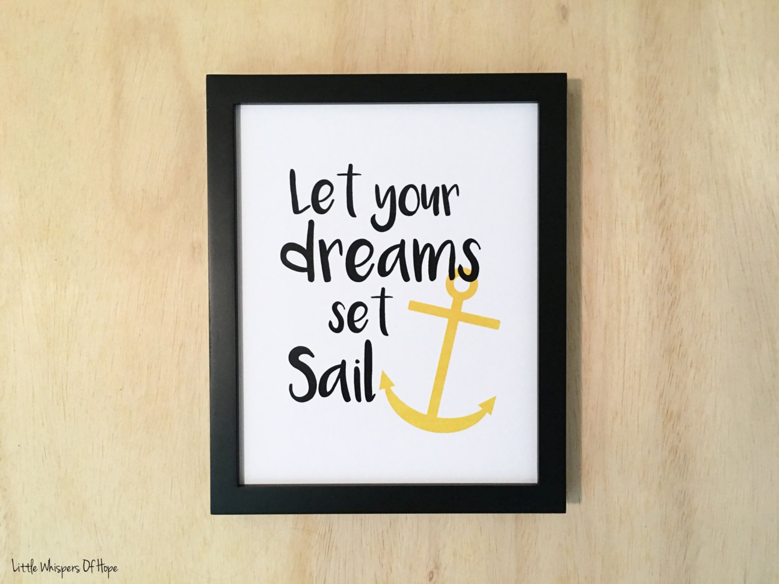 Nautical Wall Art. Let Your Dreams Set Sail. Nautical Decor. Nautical ...