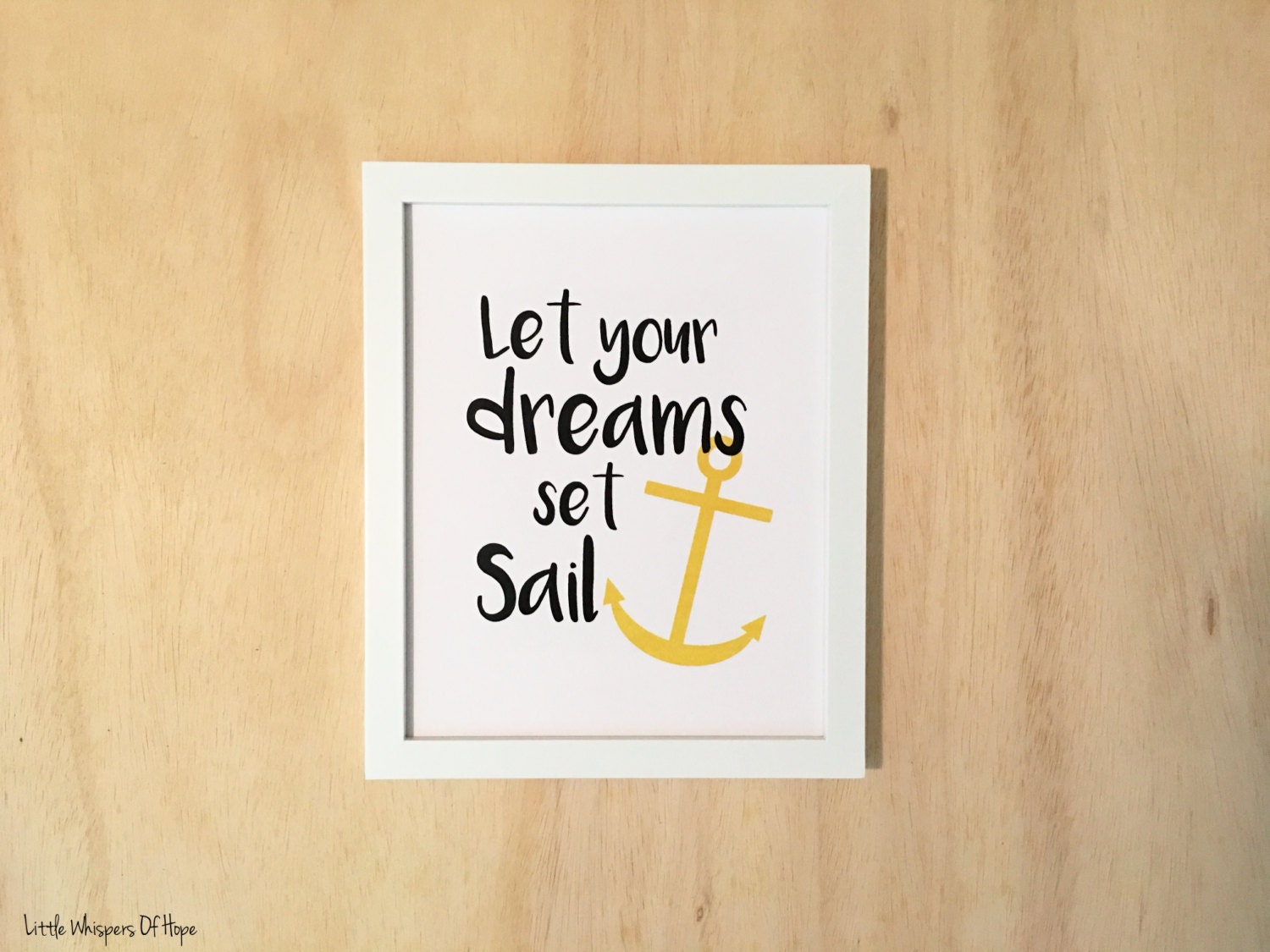 Nautical Wall Art. Let Your Dreams Set Sail. Nautical Decor. Nautical ...