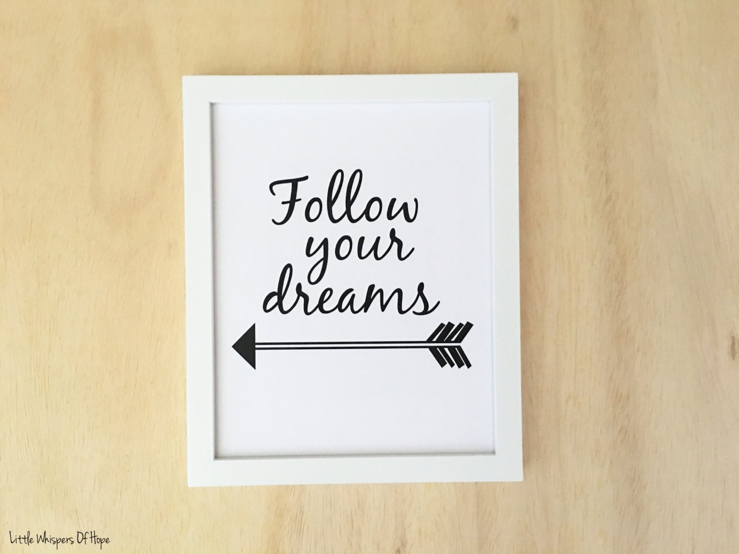 Printable Inspirational Wall Art. Follow Your Dreams. Printable Nursery ...