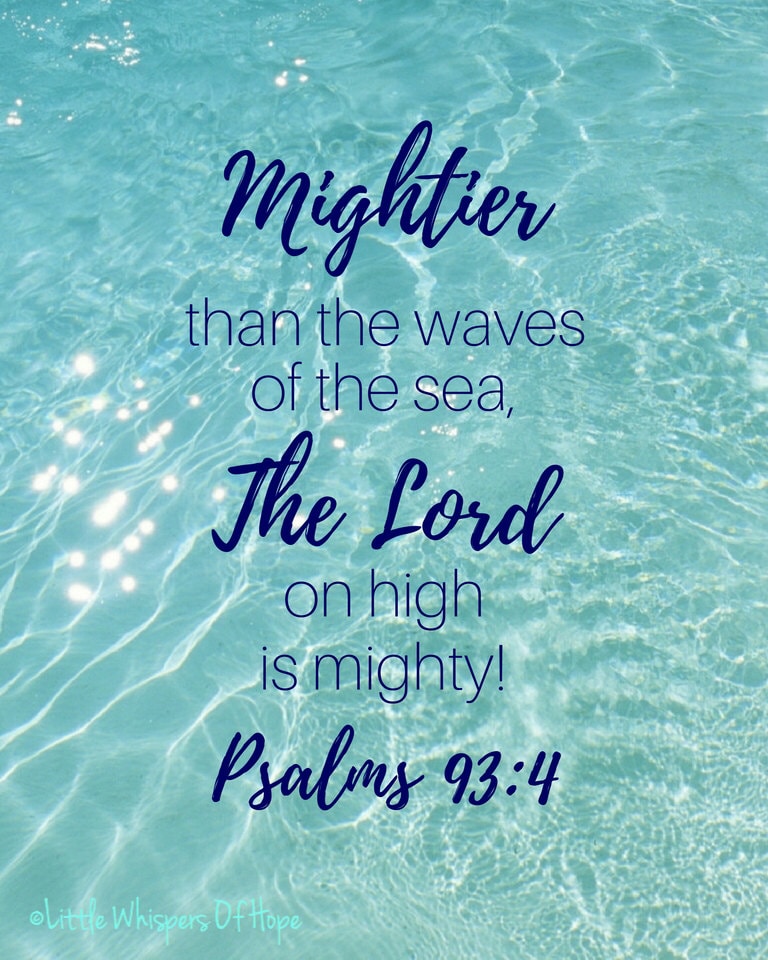 Nautical Bible Verse, Ocean Printable, Mightier Than the Waves of the ...
