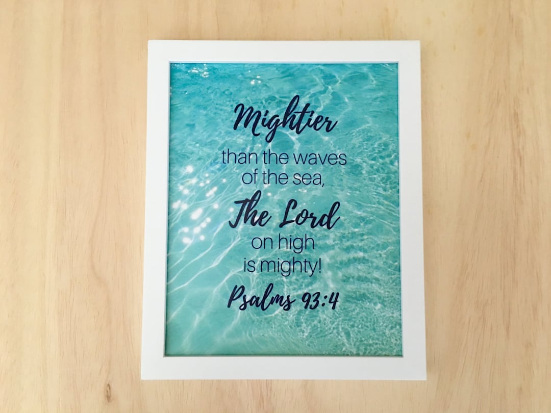 Nautical Bible Verse, Ocean Printable, Mightier Than the Waves of the ...
