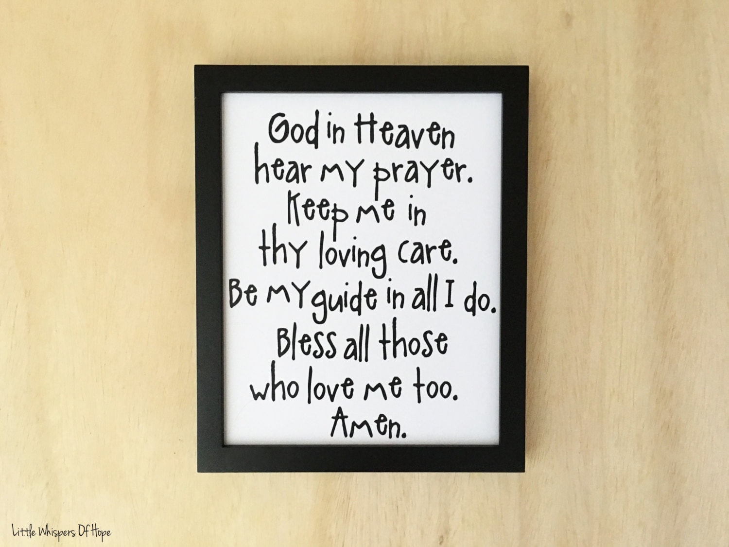 God in Heaven Hear My Prayer. Printable Scripture Art for Kids ...